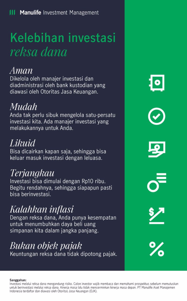 Infografik: Kelebihan reksa dana